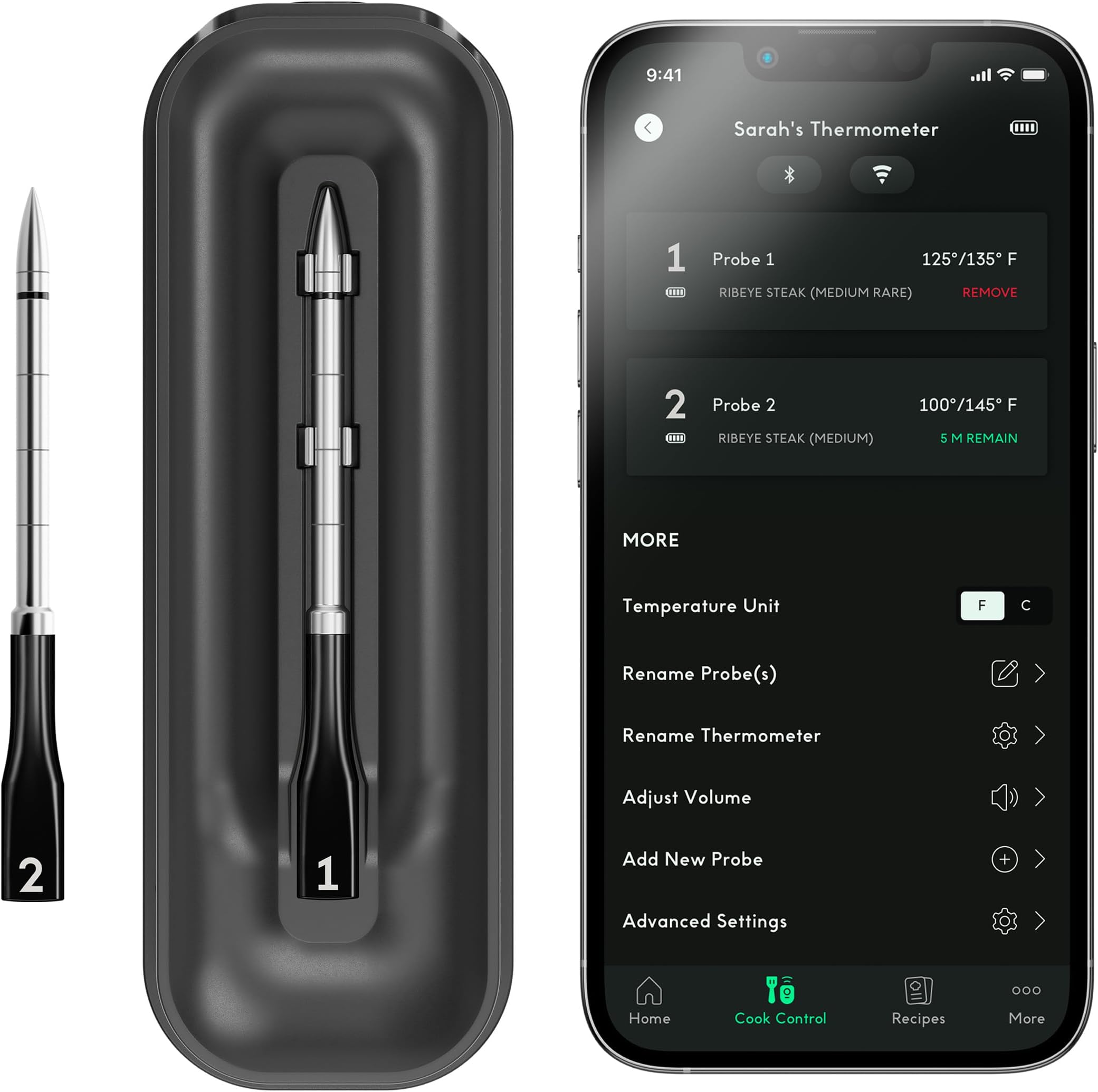 Amazon.com: CHEF iQ Dual Probe Cooking Bundle: Smart Wireless Meat ...