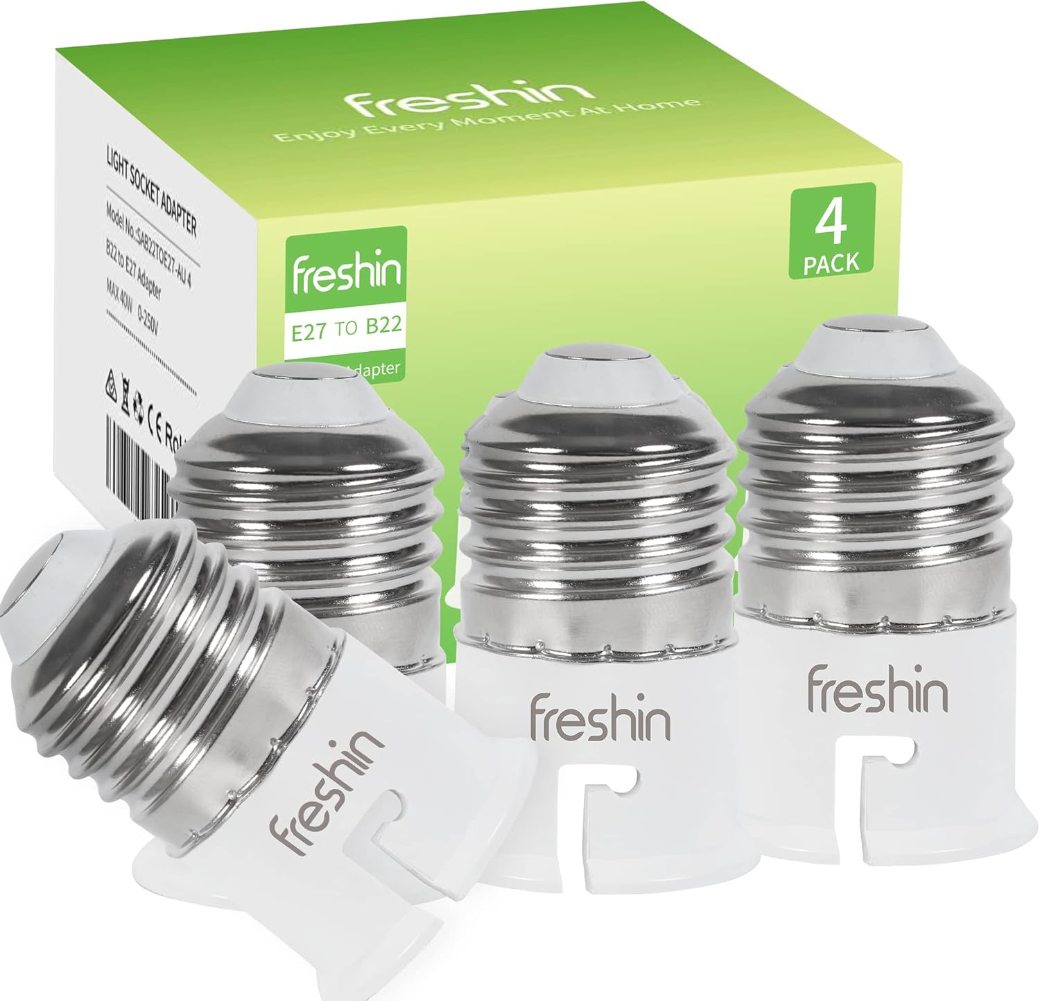 E27 to B22 Adapter FRESHIN Light Socket Converter Edison to Bayonet E27 ...