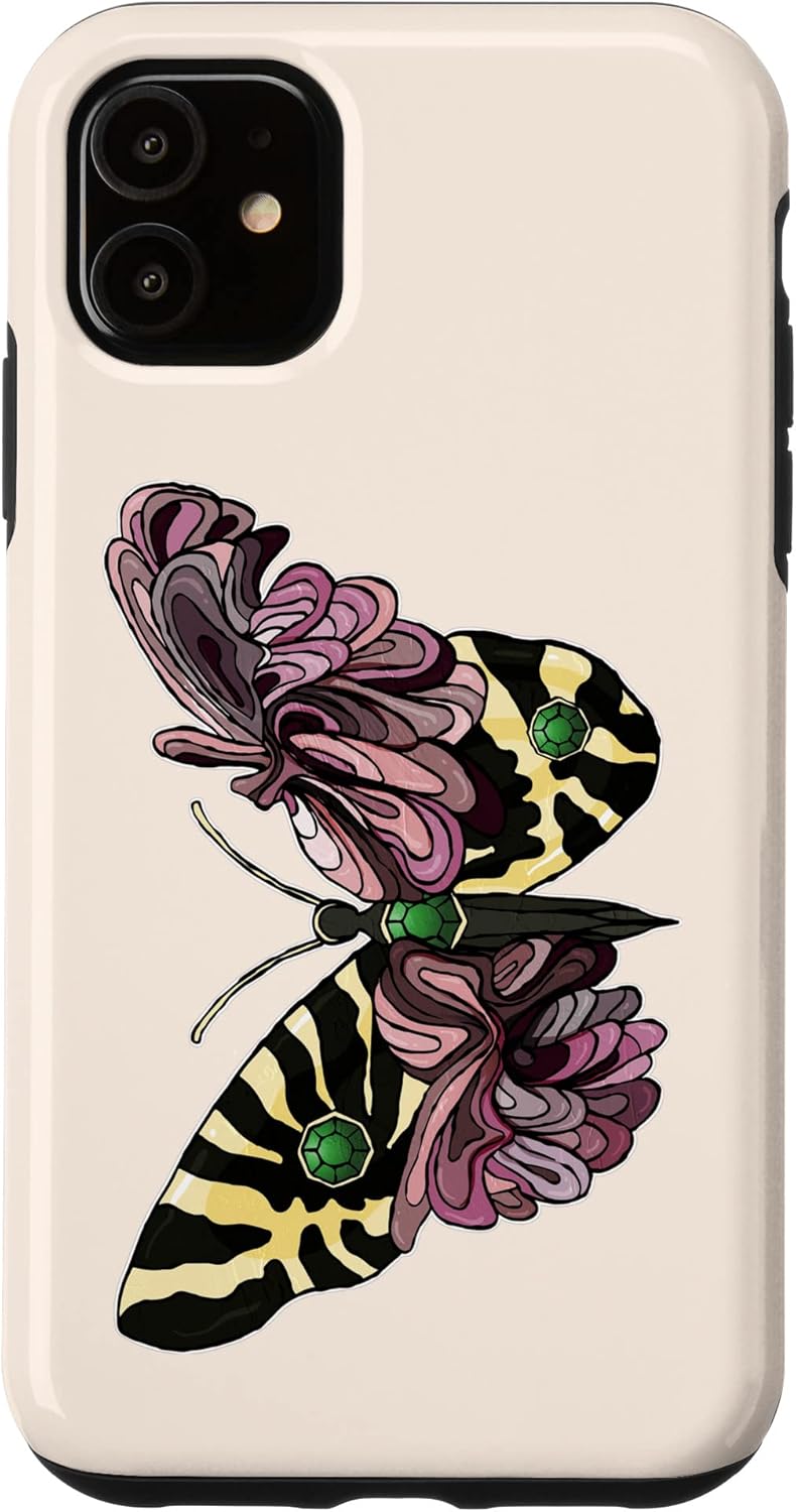 Amazon.com: iPhone 11 Avant Garde Aesthetic Butterfly Weirdcore Hippie ...