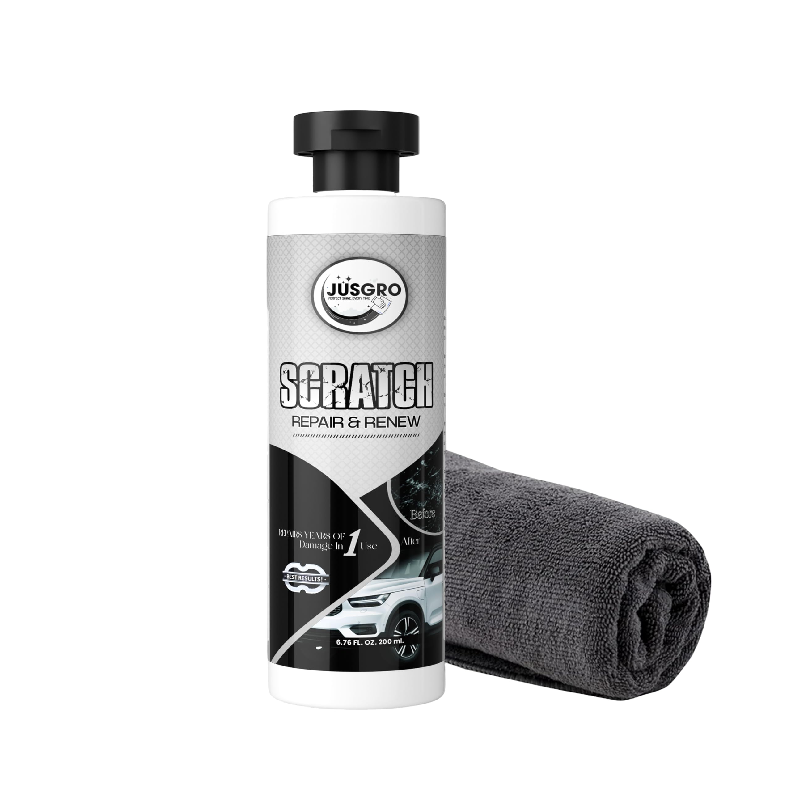 JusGro 200ml Car Scratch Remover - Easy DIY Repair, Fix Minor Scratches ...