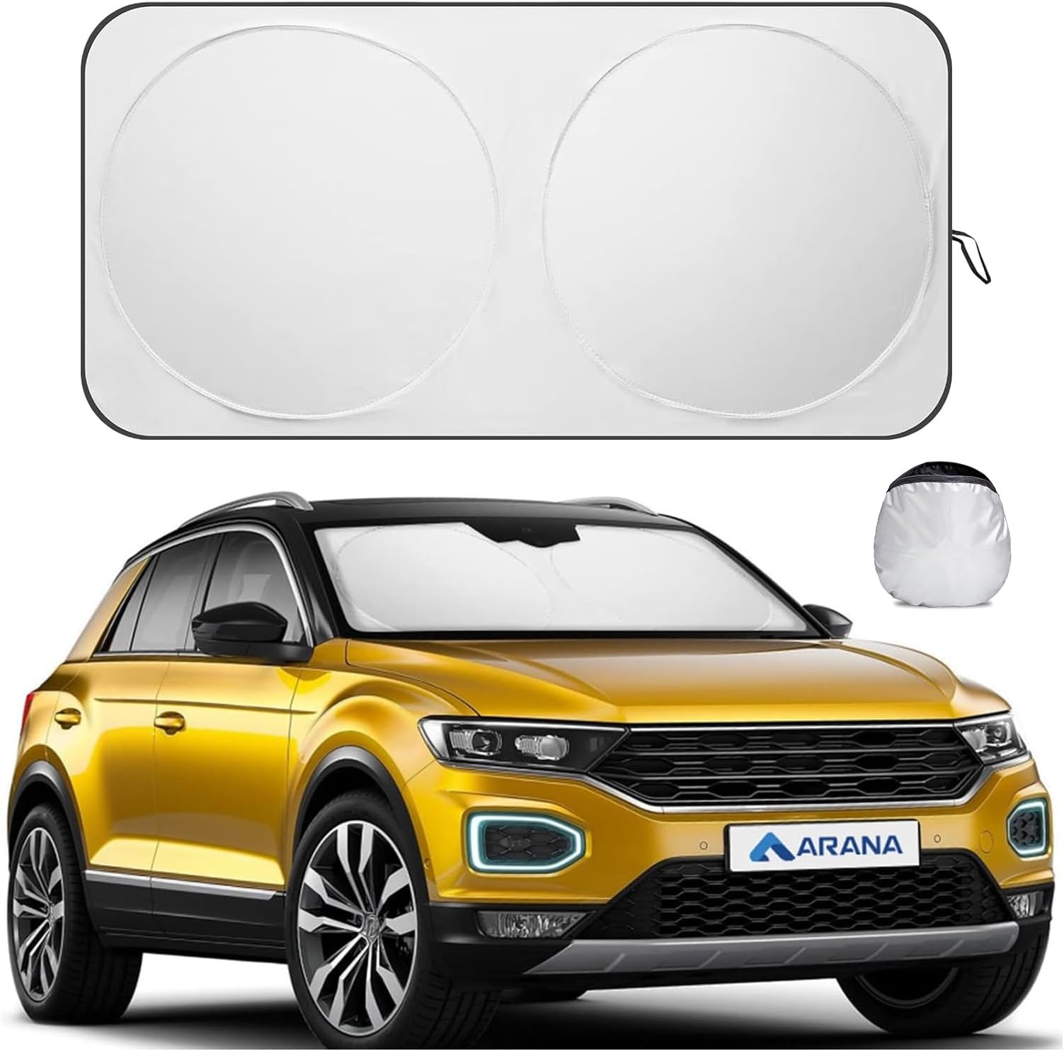 Amazon.com: Car Sun Shade with Storage Pouch by A1 Sunshades Shield ...