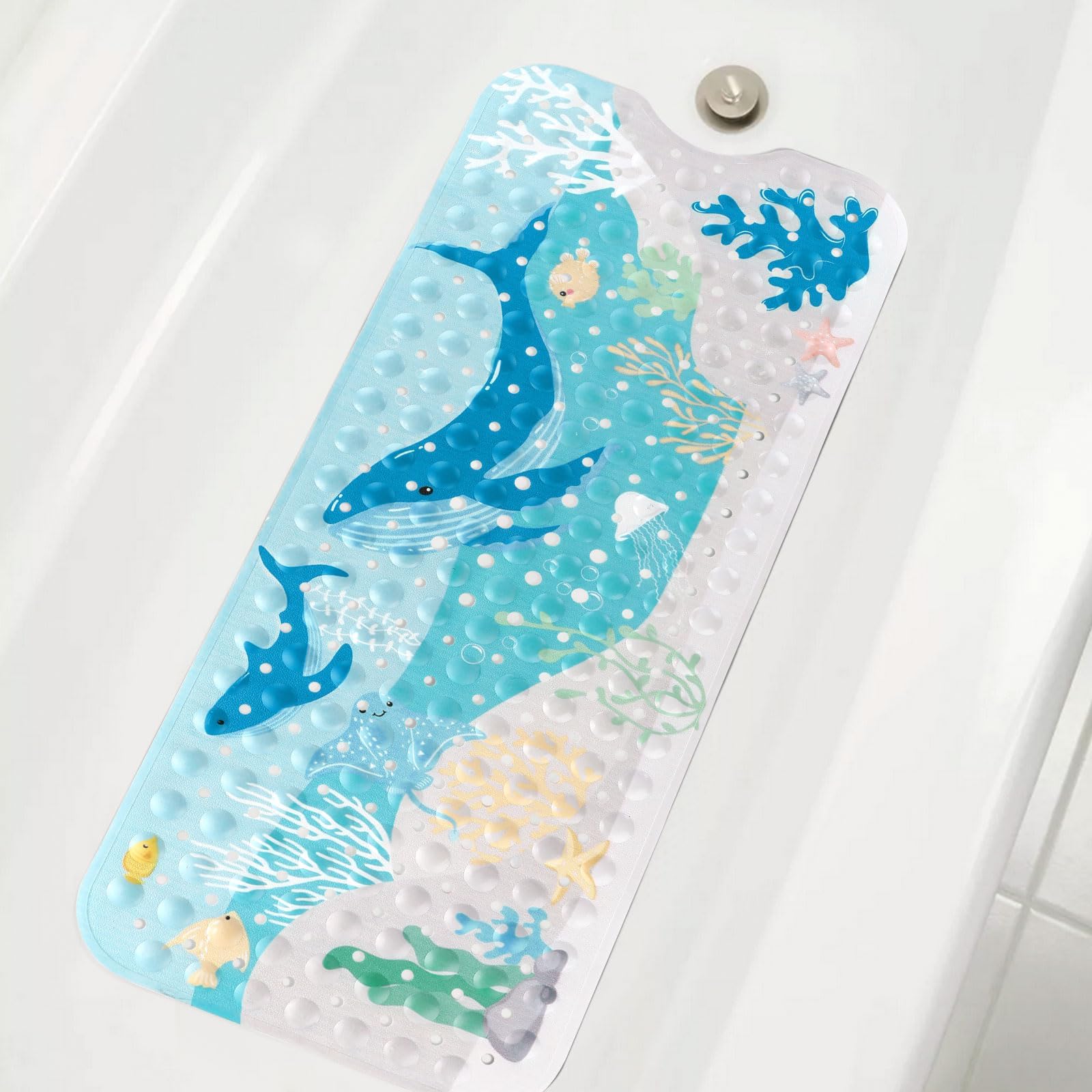 Amazon.com: BOPPIE Non-Slip Bath Mat Shower Mats for Tub Kids,Anti-Slip ...