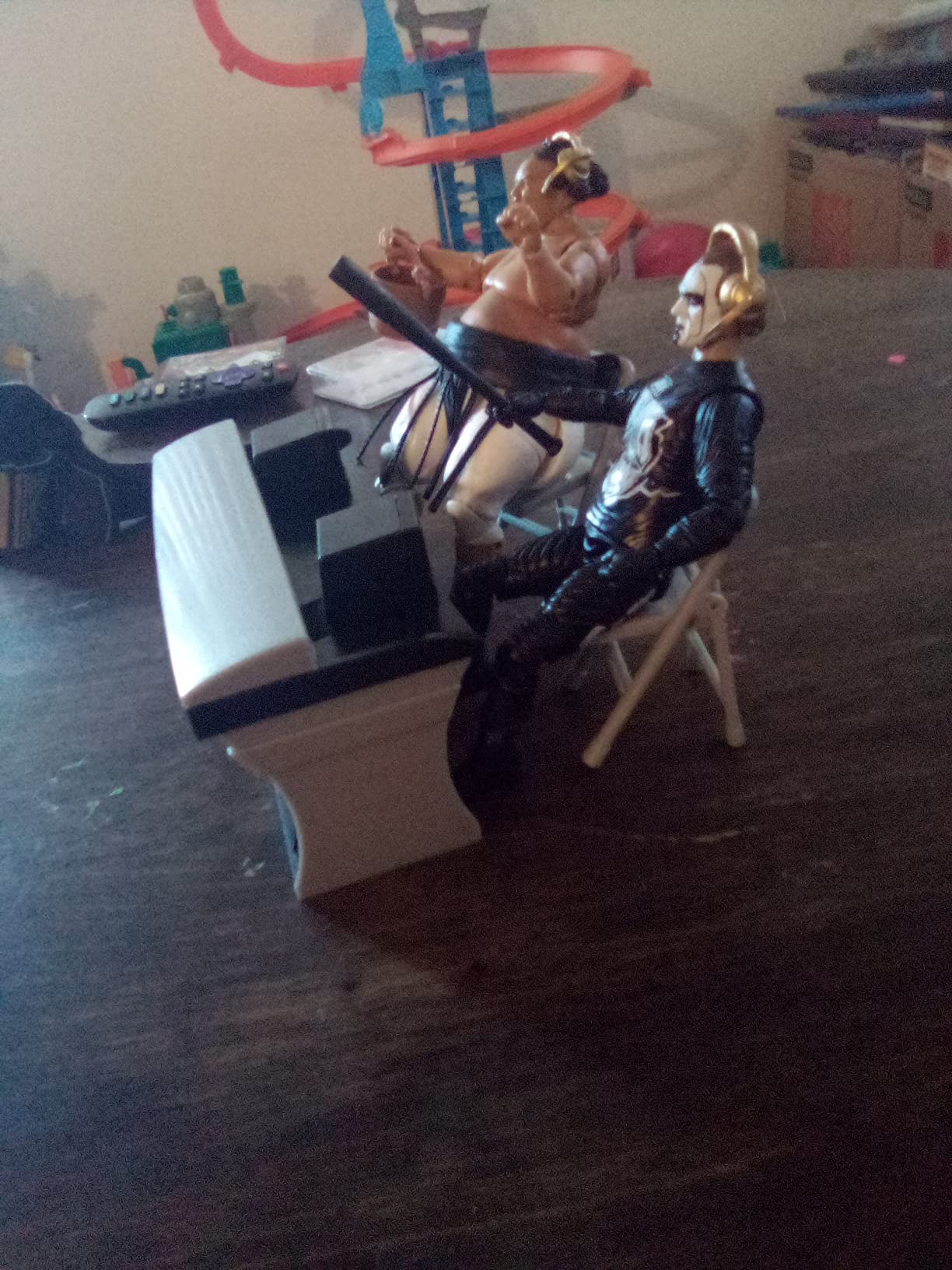 $3/mo - Finance Black & Gray Commentator Table Playset for Wrestling ...