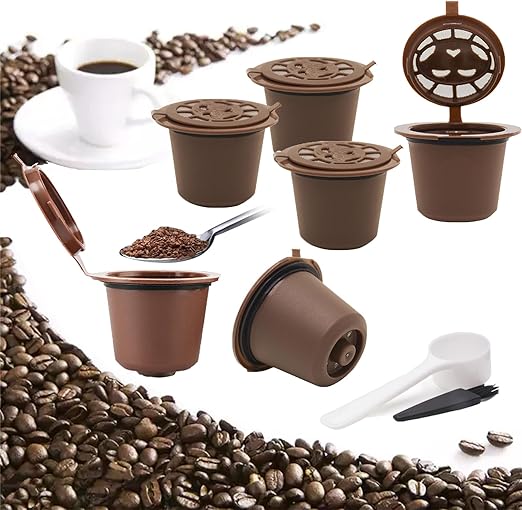 Amazon.com: Reusable espresso Capsules Refillable Coffee Pods - Coffee ...