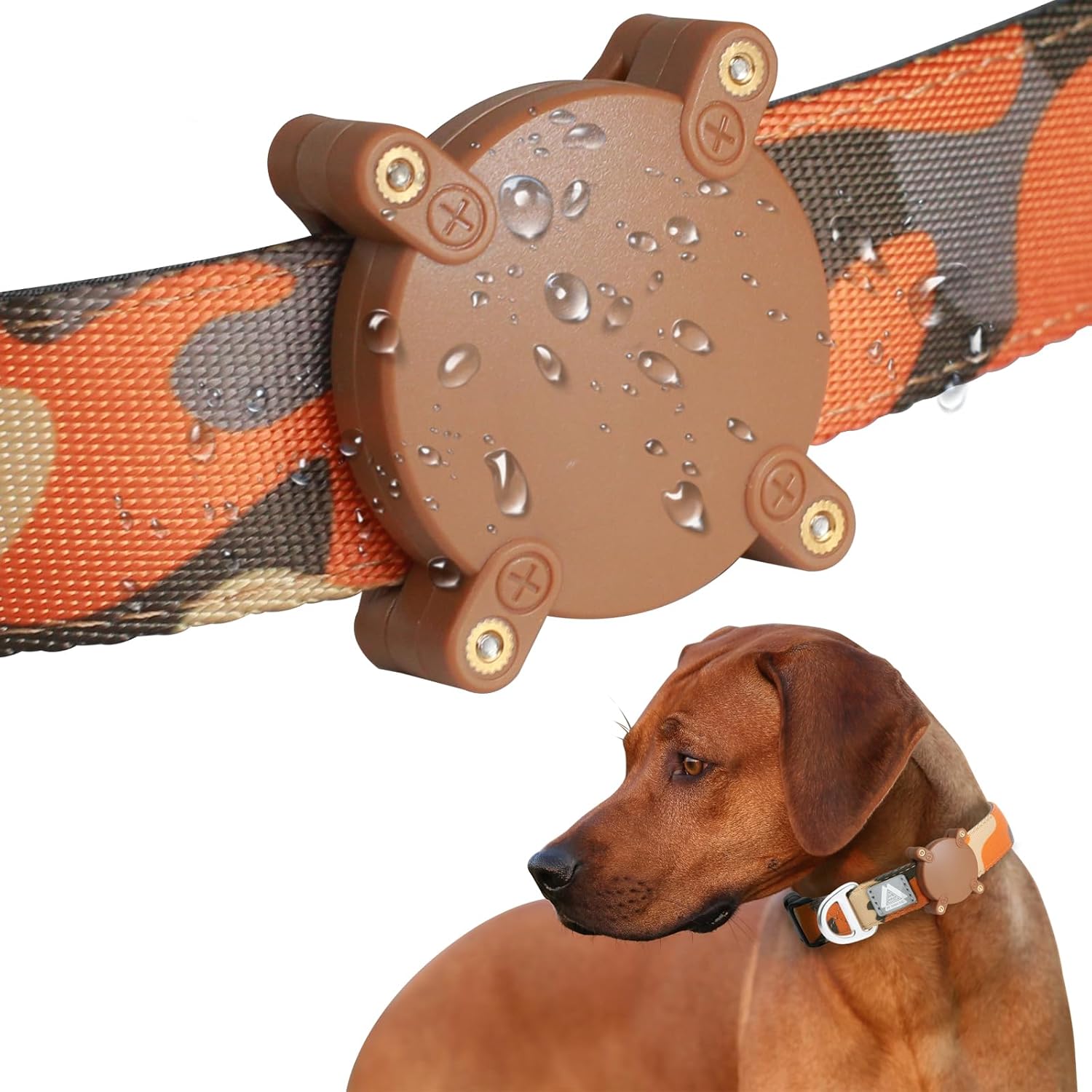 Amazon.com : Waterproof Airtag Dog Collar Holder - Fits Up to 1 Inch ...
