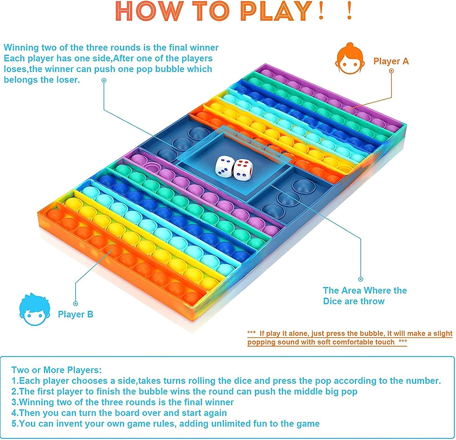 Pop Game Zappelspielzeug,Regenbogen Schachbrett Push Bubble Popper Zappeln Sinnesspielzeug für Eltern-Kind-Zeit,Interaktives Jumbo Stress Relief Figetget Spielzeug zum Spielen Freunden,mit 2 Würfeln: Amazon.de: Spielzeug Pop Game Zappelspielzeug,Regenbogen Schachbrett Push Bubble Popper Zappeln Sinnesspielzeug für Eltern-Kind-Zeit,Interaktives Jumbo Stress Relief Figetget Spielzeug zum Spielen Freunden,mit 2 Würfeln: Amazon.de: Spielzeug