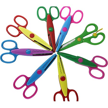 Amazon.com : UCEC 6 Colorful Decorative Paper Edge Scissor Set, Great ...