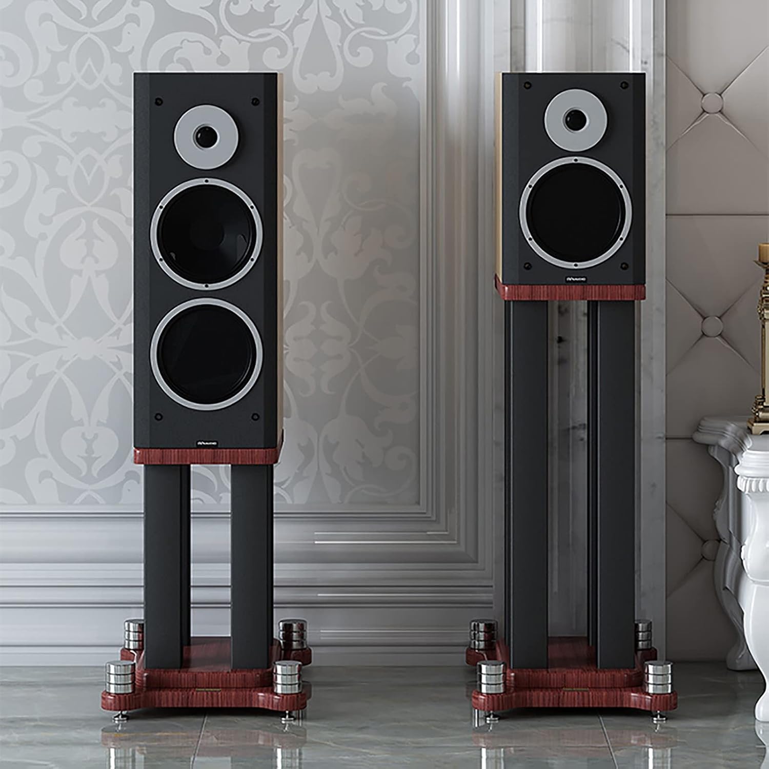 Amazon.com: Speaker Stands,2pcs Universal MDF Tray Density Board to ...