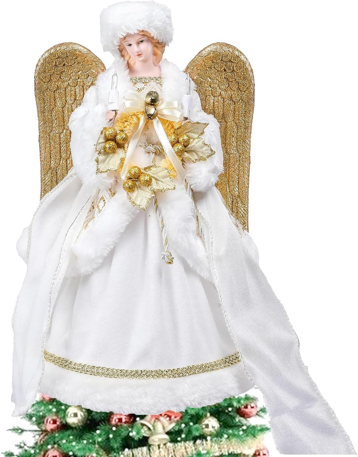 Amazon.com: Vigdur Christmas Tree Topper Lights - 13Inch Angel ...