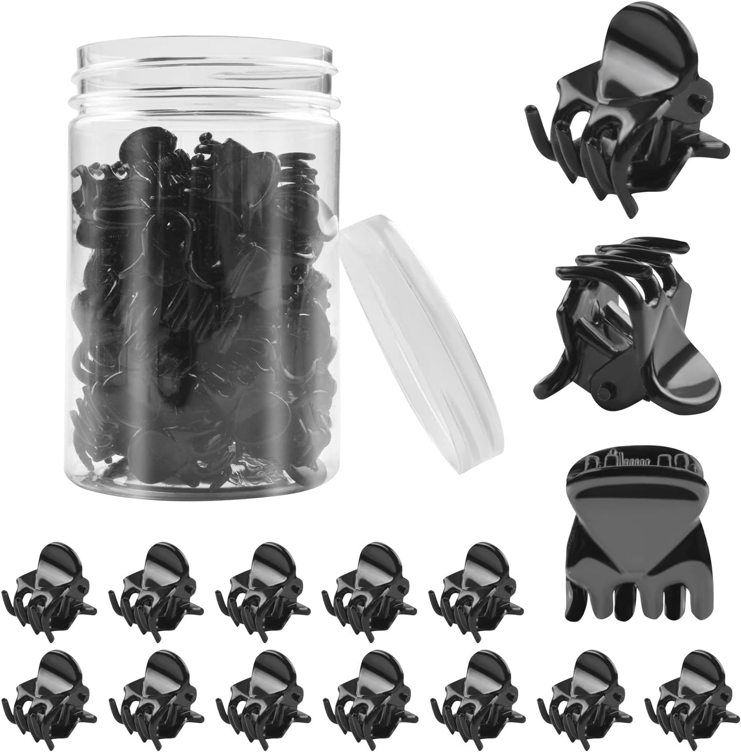 Amazon.com : ANYI Small Hair Clips Mini Claw Clip Black Octopus Jaw ...