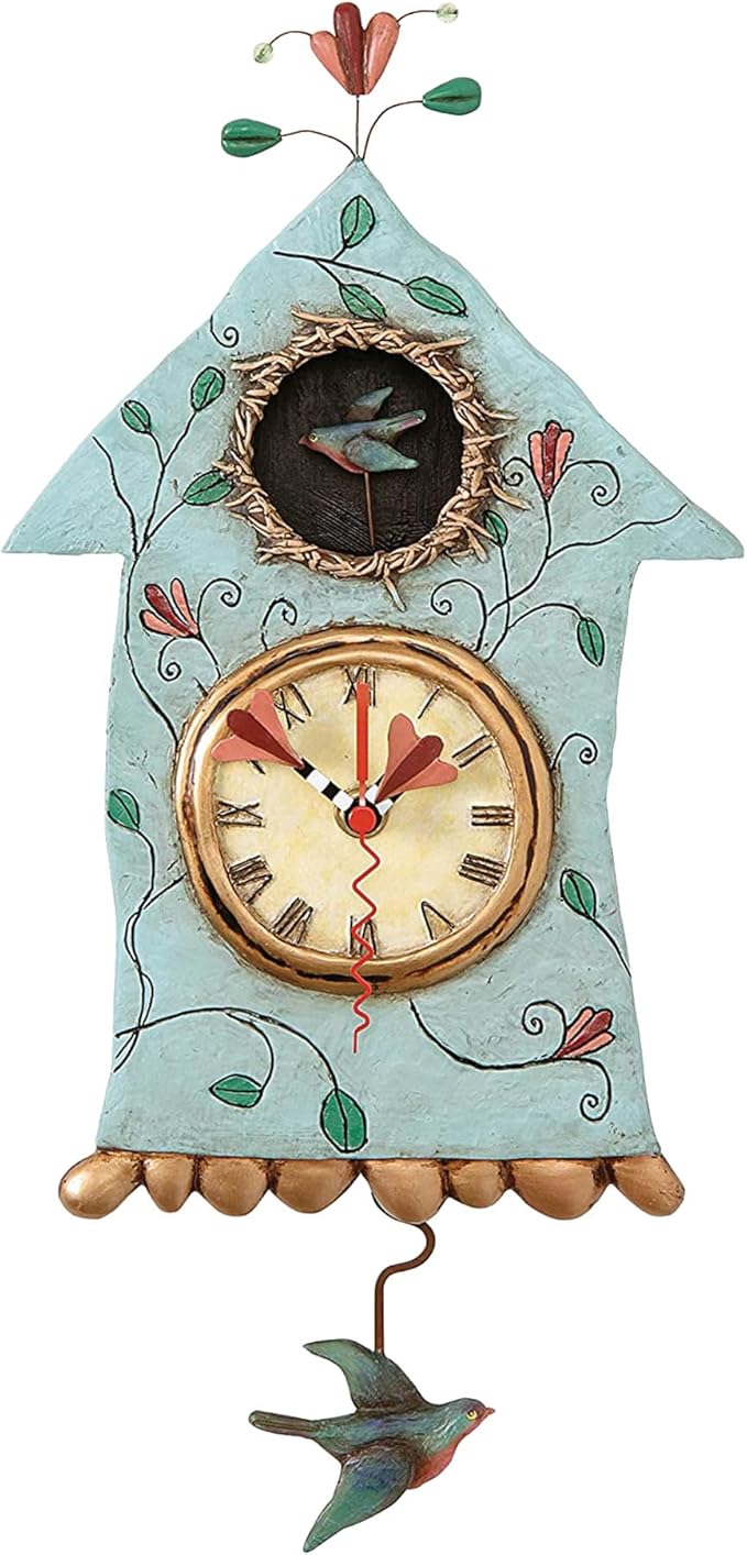 Amazon.com: Enesco Allen Designs Birdhouse with Flowers Cuckoo Wall ...