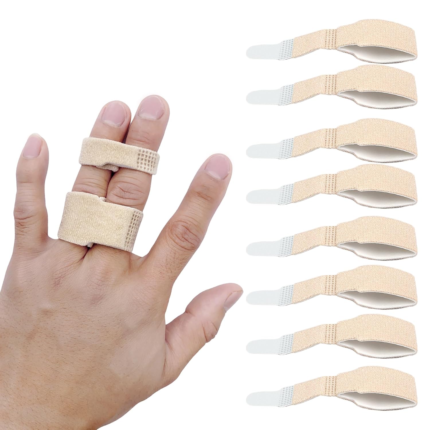 Amazon.com: Jrery-KEY Finger Splint Buddy Straps - 8 Pack Finger Wraps ...