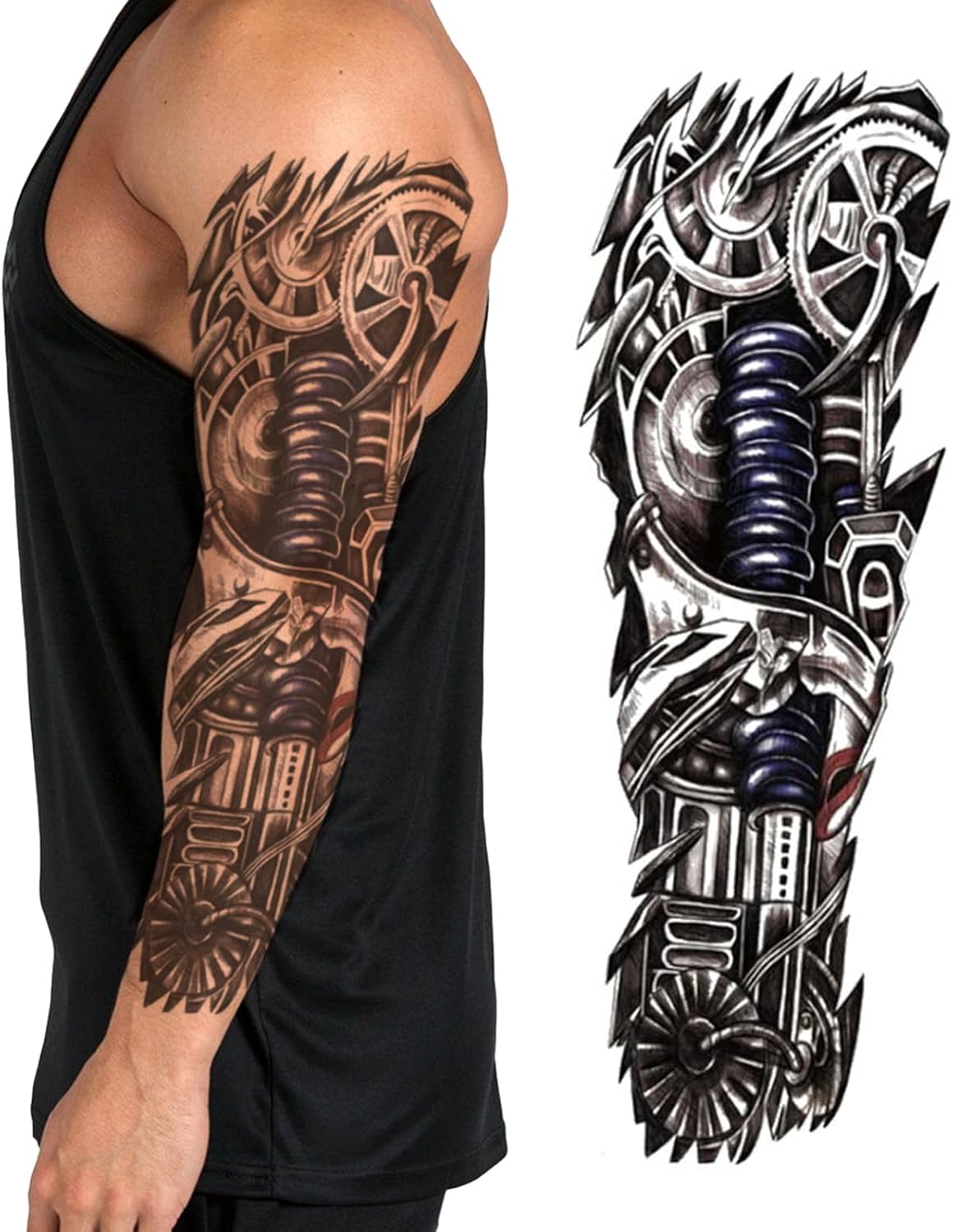 Temporary Tattoo Sleeve Transfer - Full Arm Realistic Waterproof Fake ...