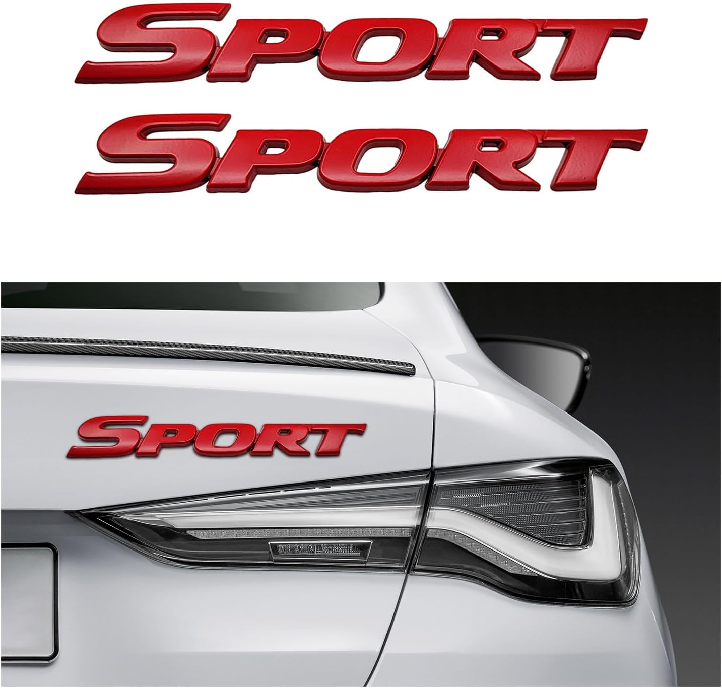 Amazon.com: Ziciner 2 PCS Metal Car Sport Sticker, 3D Sport Logo Raised ...