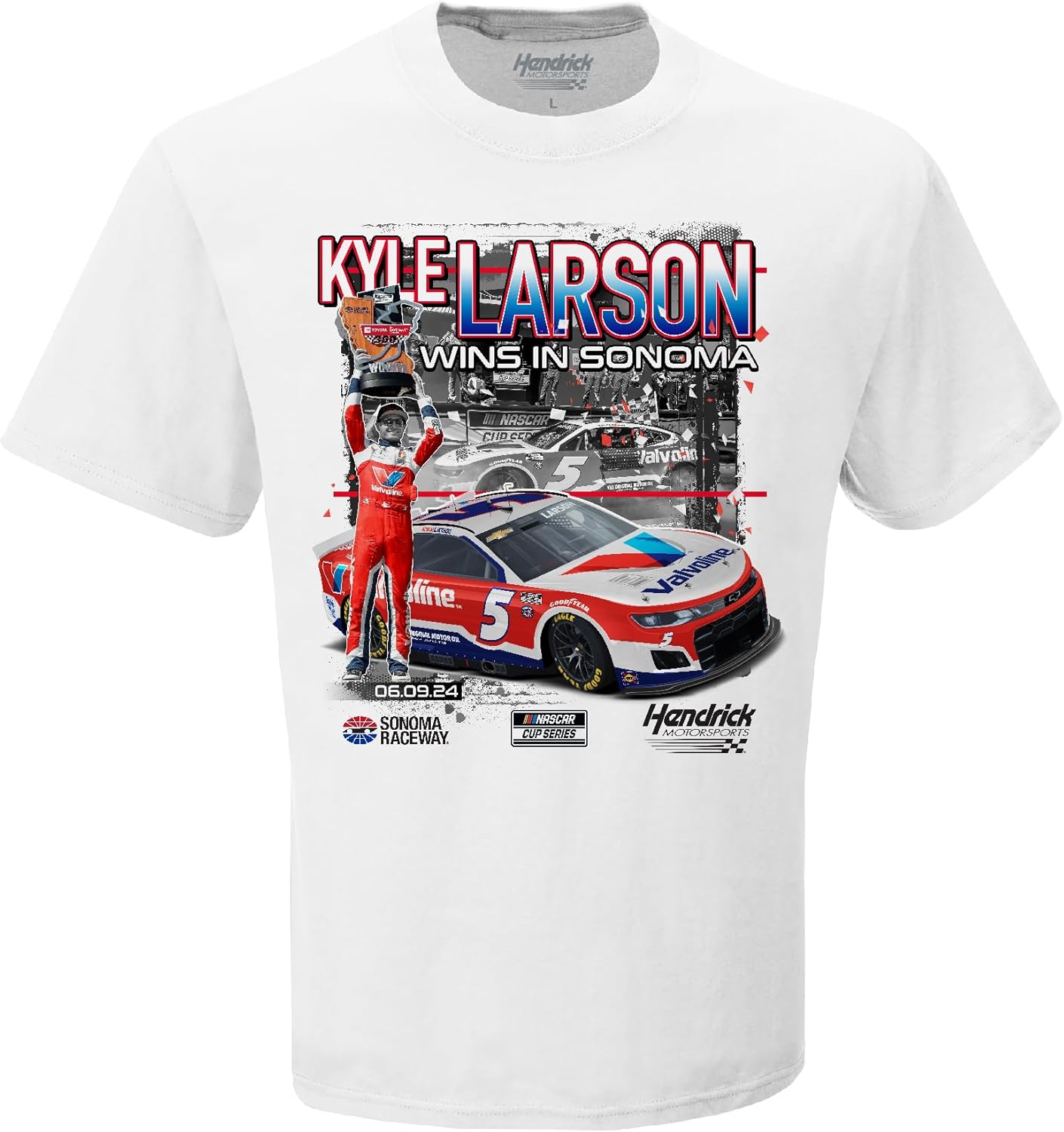 Amazon.com: Checkered Flag Sports Kyle Larson 2024 Sonoma Race Win T ...