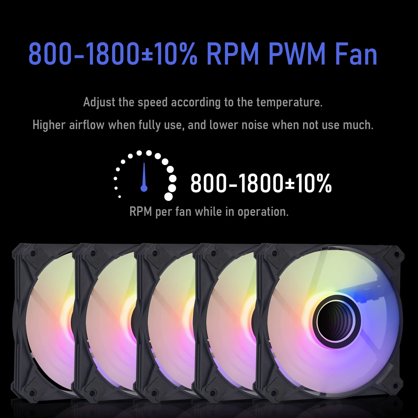 Buy darkflash INF8 120mm ARGB PWM Case Fans with Controller for Pc Case ...