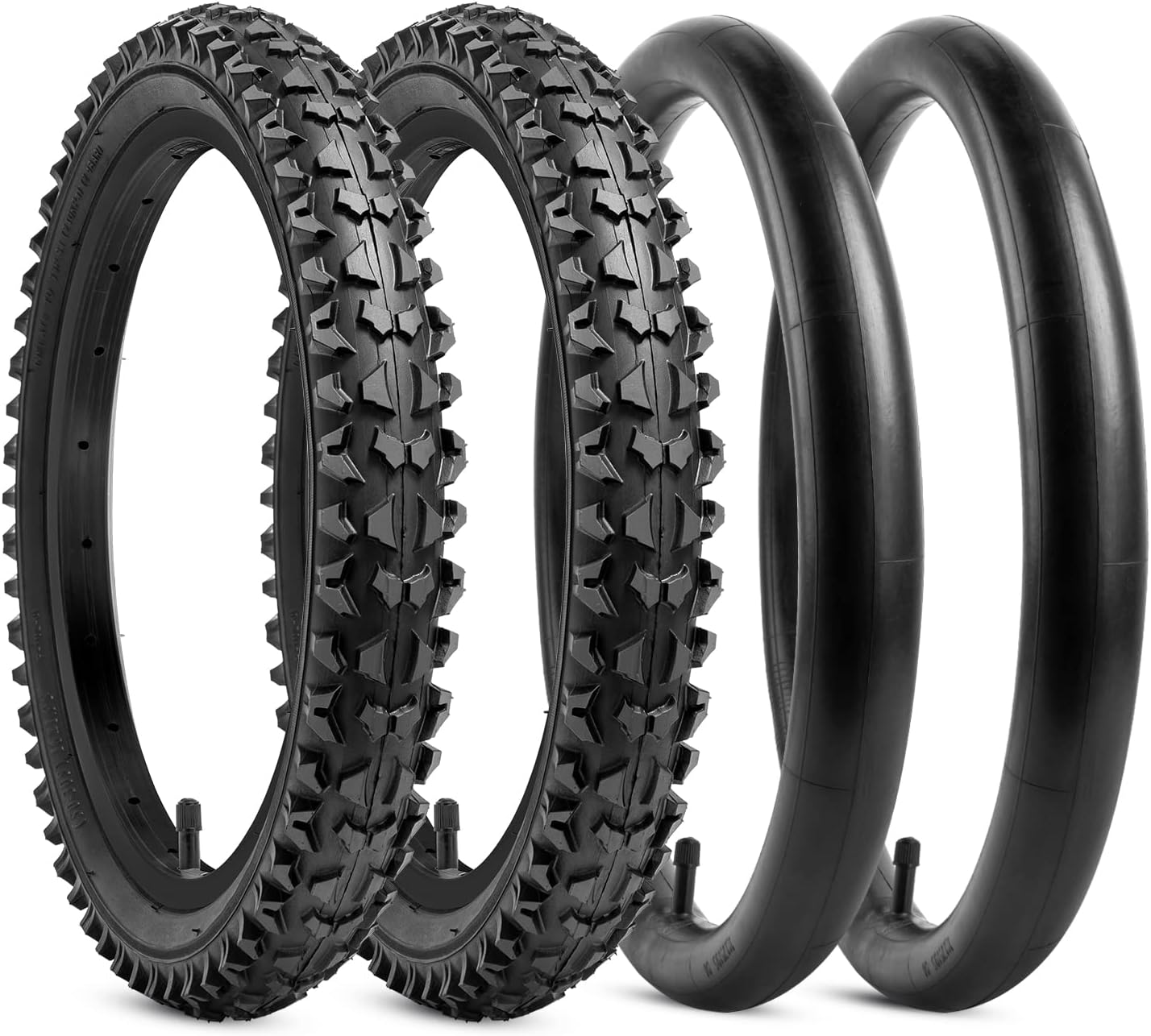 Amazon.com : 2 Pack 14" Bike Tires 14 x 2.125(57-254) and 2 Pack 14" Bike Tubes 14x1.75/2.125 ...