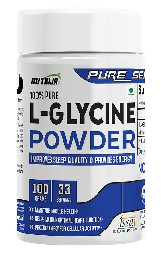 Buy NutriJa L-Glycine Powder 100% Pure 3000mg Per Serving - Support ...