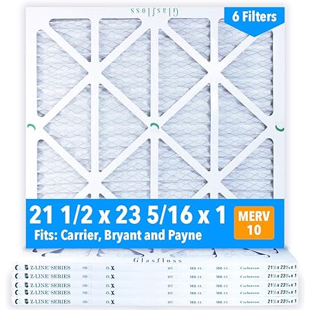 Glasfloss 21-1/2 x 23-5/16 x 1 Air Filters (Case of 4), MERV 10 ...