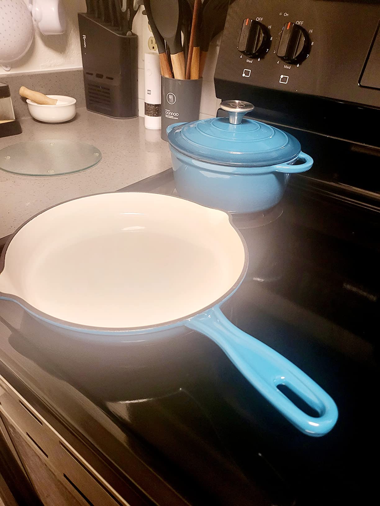 $30/mo - Finance Basque Enameled Cast Iron Cookware Set, 7-Piece Set ...