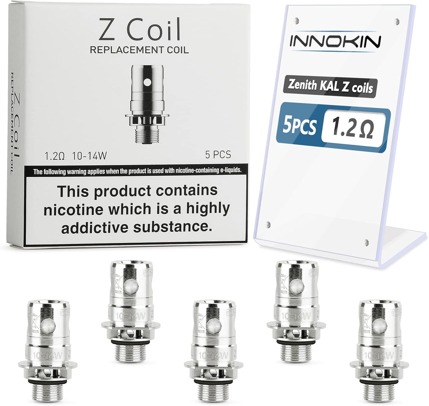 Innokin Zenith Z Coils, KAL 1.2ohm, Works with All Zenith Tanks, Adept ...