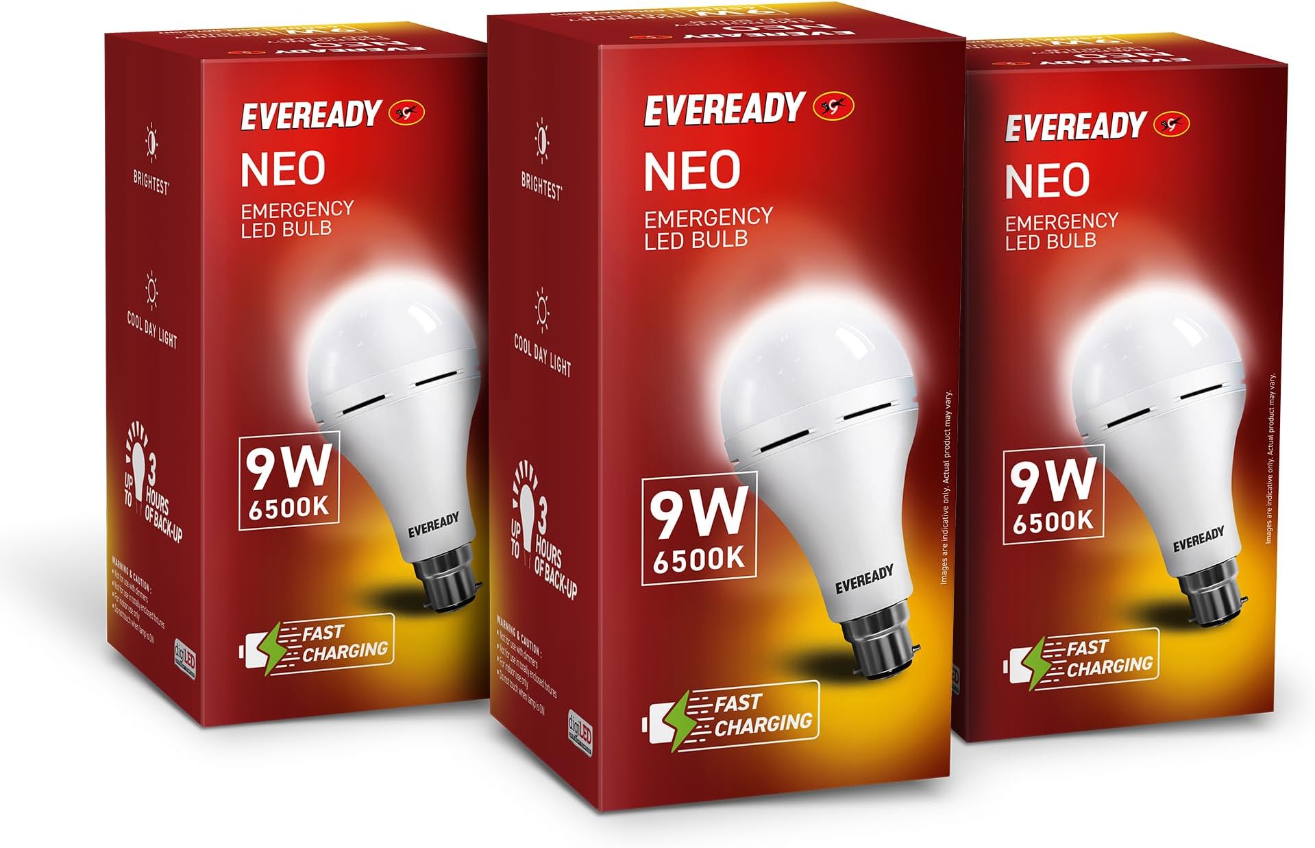 Buy Eveready 9W B22D Emergency Inverter LED Bulb| Cool Day Light (6500K ...