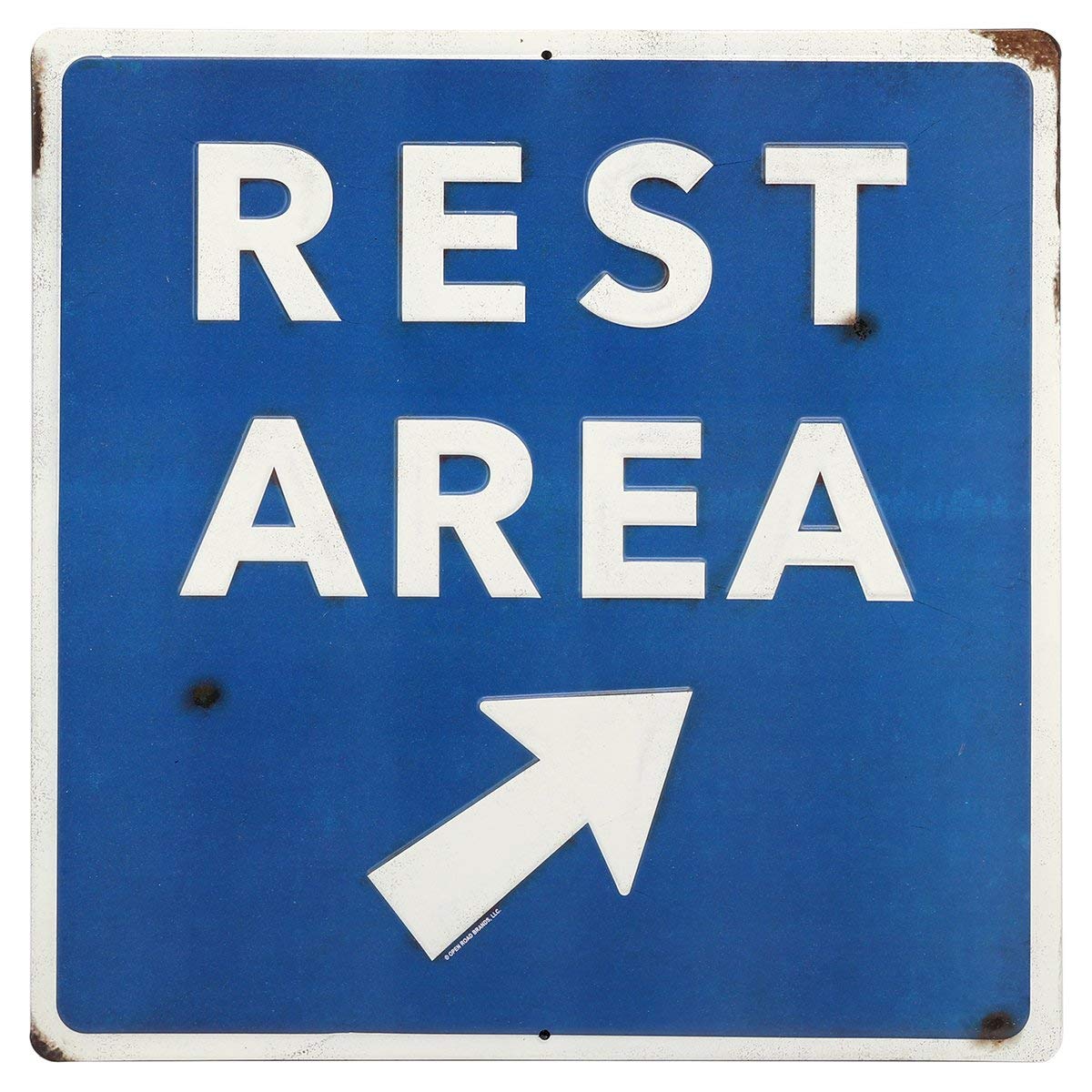 Amazon.com: LoMall Rest Area Rustic Embossed Street Sign 12x12 Tin ...