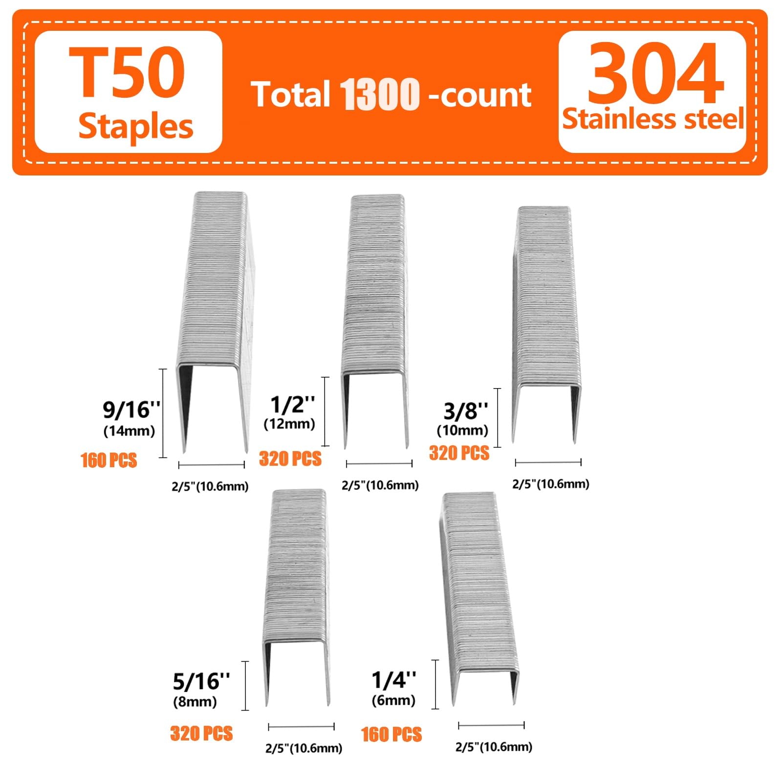 Snapklik.com : SITLDY Beveled Chiseled Pointed Heavy Duty T50 304 ...