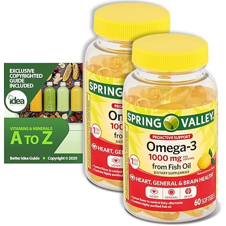 Amazon.com: Spring Valley Omega-3 from Fish Oil 2000 mg, Maximum Care ...