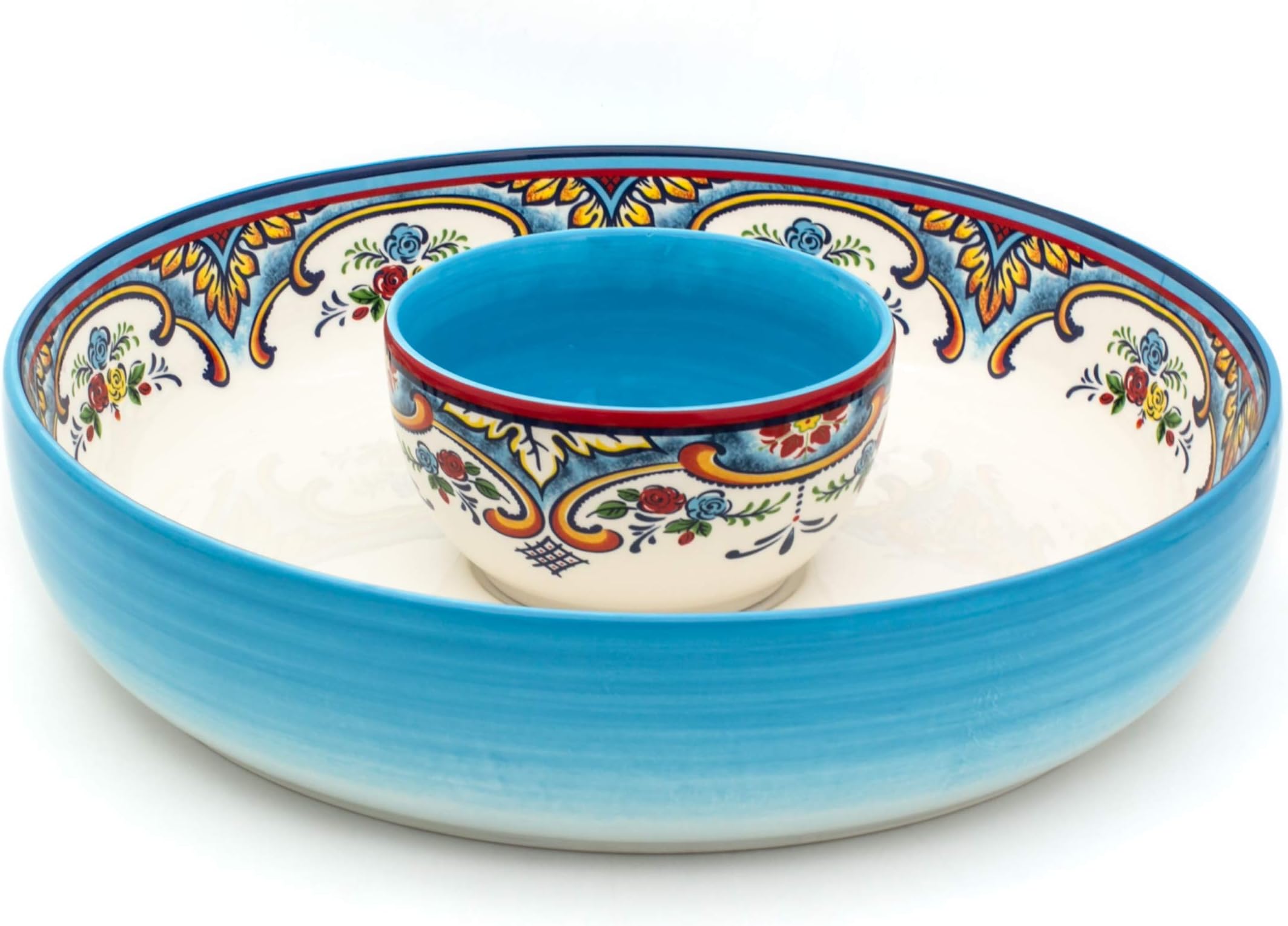 Amazon.com | Euro Ceramica Duomo Collection Serving Bowl, Large (64oz ...
