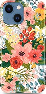 Amazon.com: J.west Design for iPhone 13 Case 6.1", Modern Style Summer Cute Bouquet Floral ...