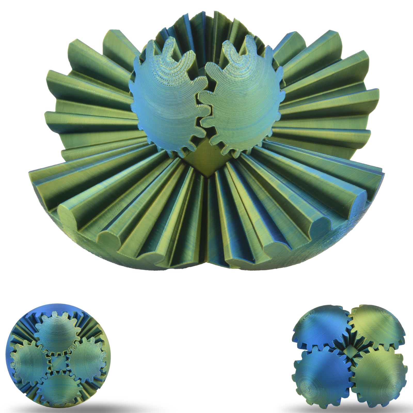 Amazon.com: 3D Printed Gear Sphere Ball – Colorful Gear Ball Fidget ...