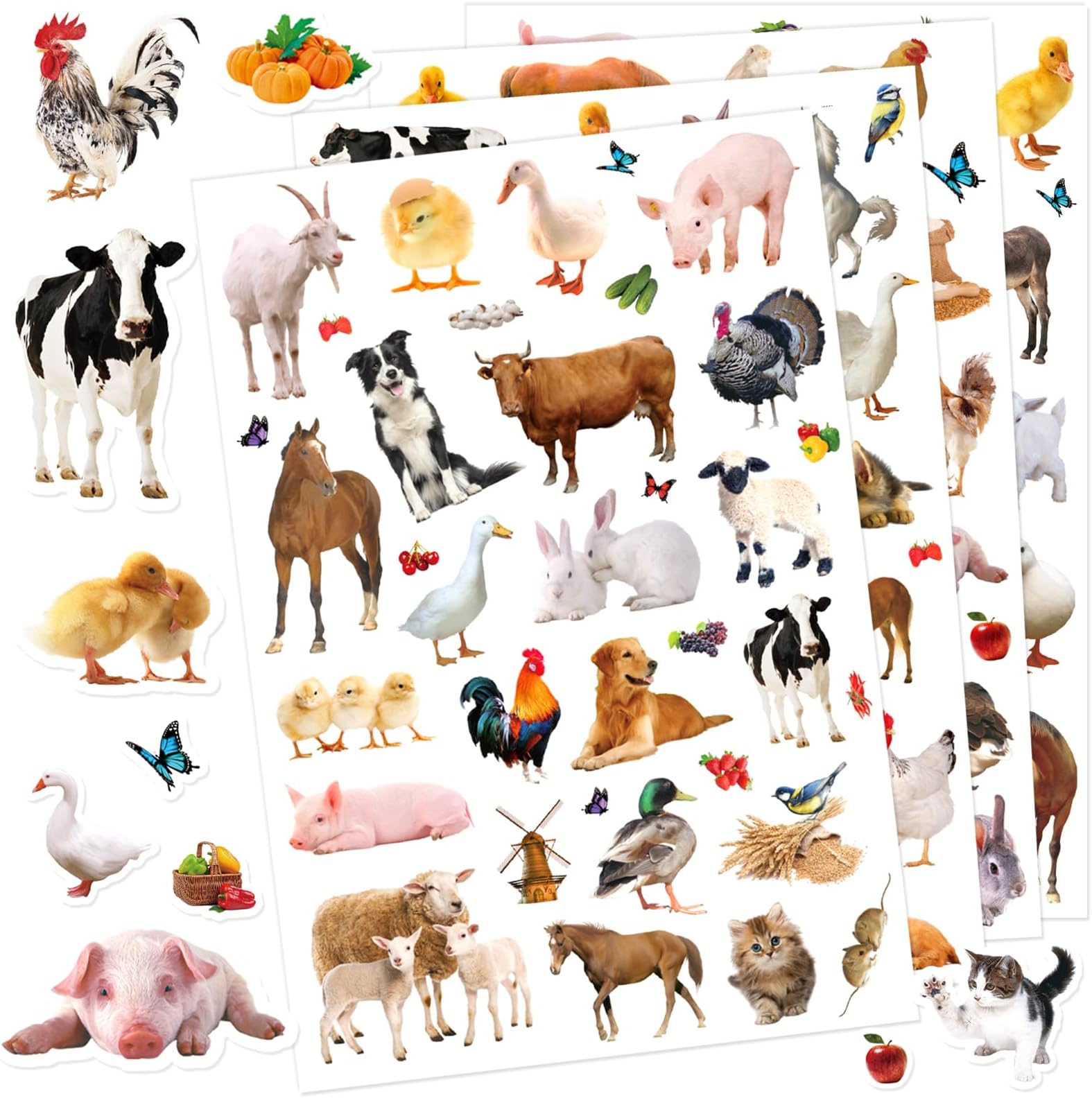 Amazon.com: 200 Barnyard Farm Animal Foam Stickers : Toys & Games