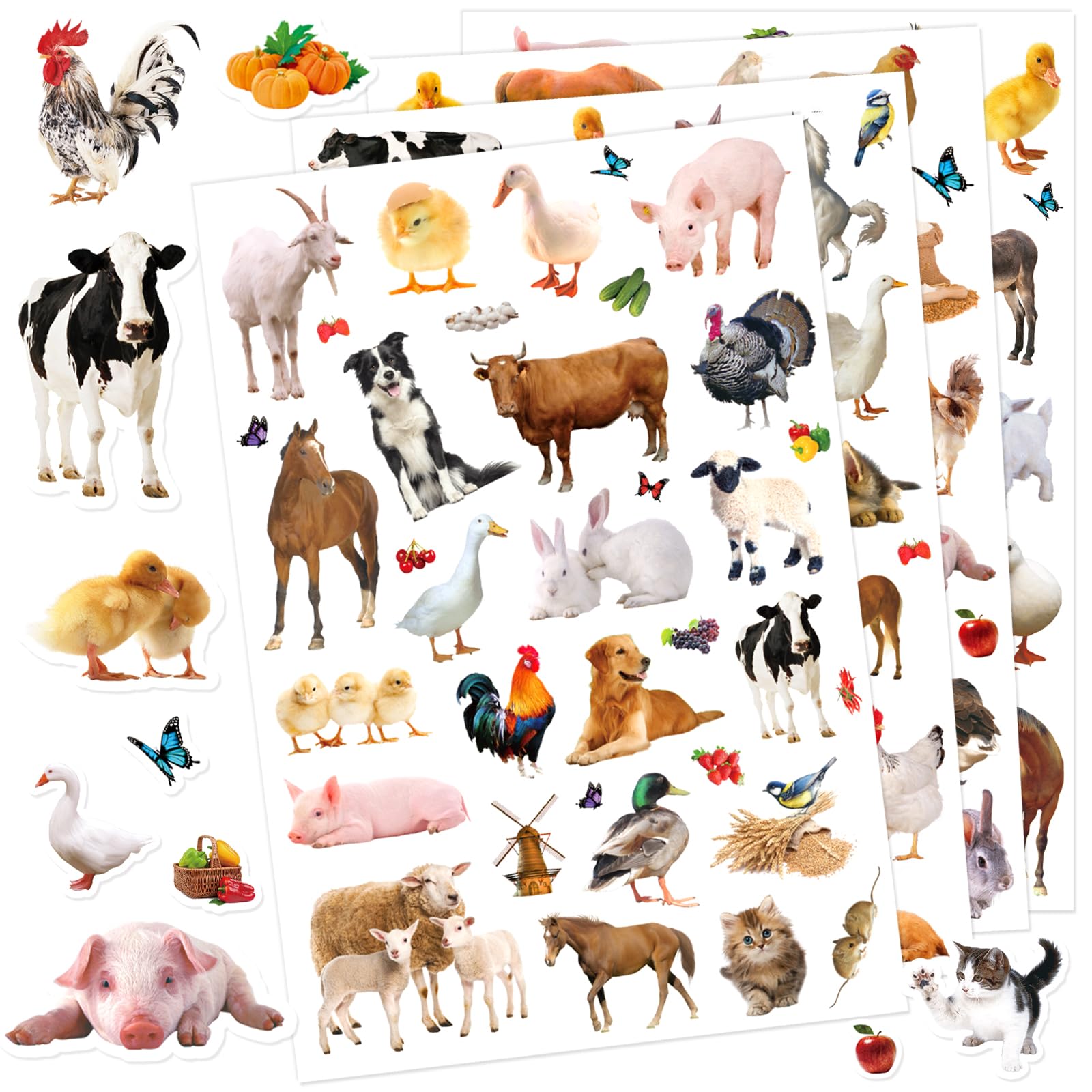 Amazon.com: Generic Farm Animals Stickers 720 Count Farm Animal ...