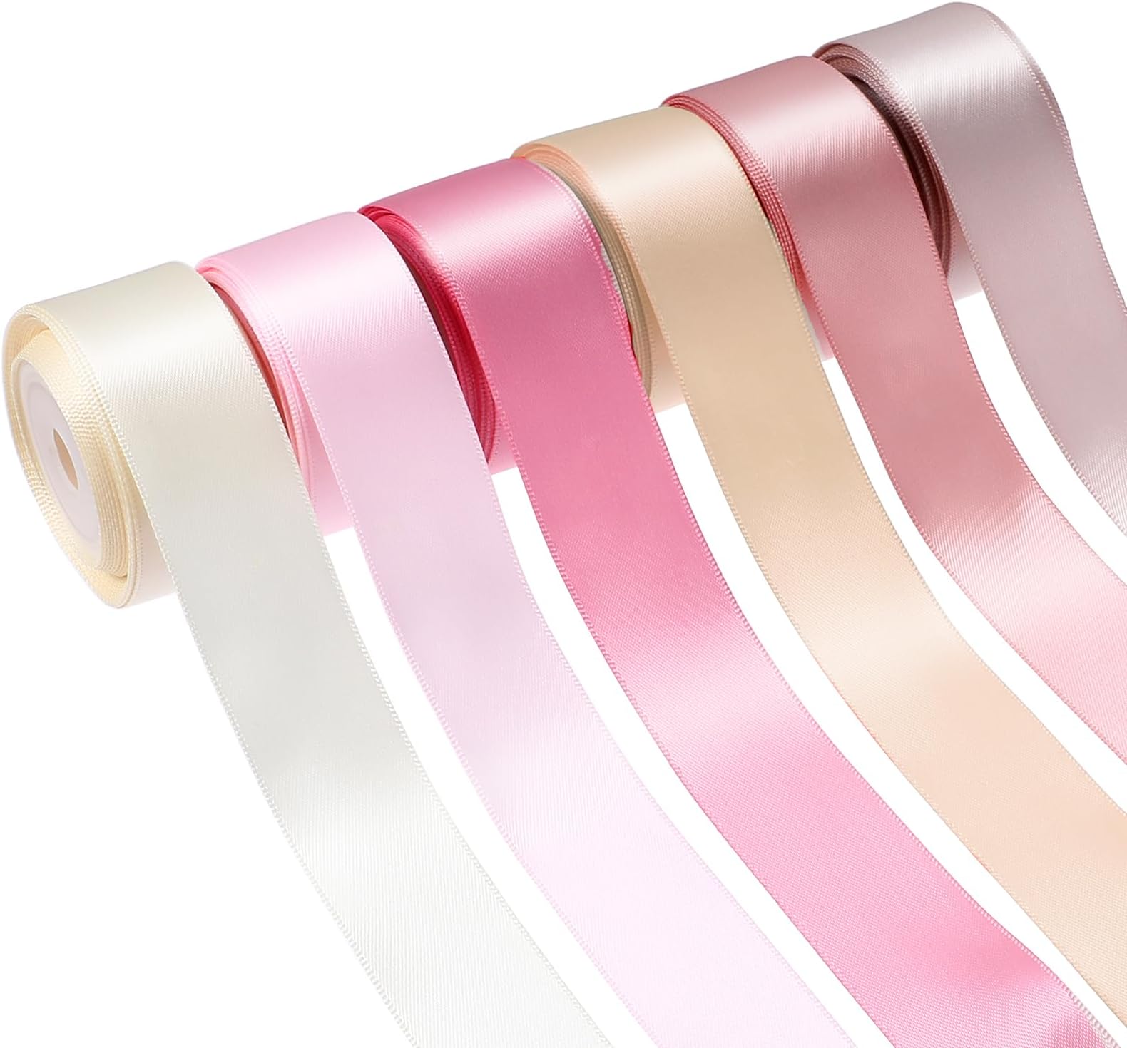 Amazon.com: Thinp 1 Inch Pink Ribbon Pink Satin Ribbon Light Pink ...