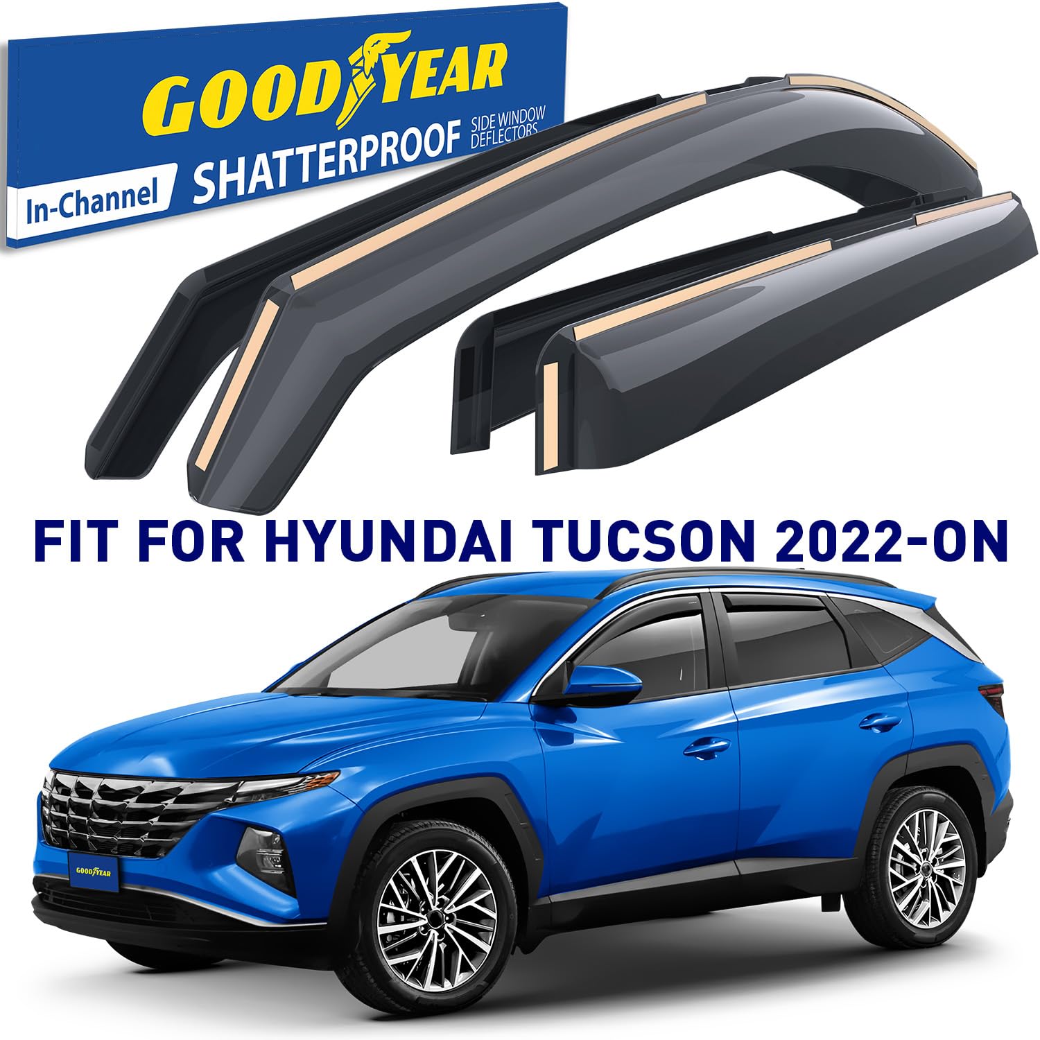 Snapklik.com : Goodyear Shatterproof in-Channel Window Deflectors For ...