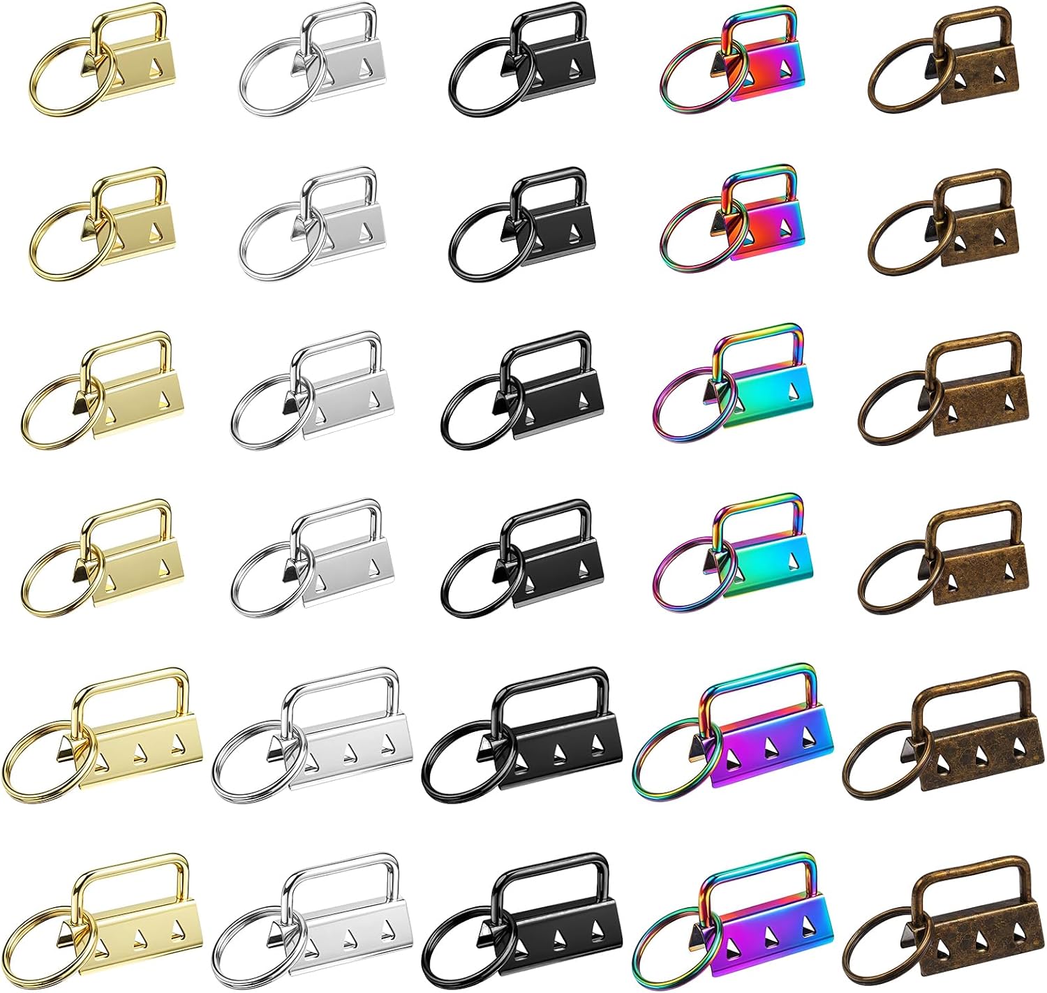 Amazon.com: 30 PCS Key Fob Hardware Kit Key Chain Clamp Keychain ...