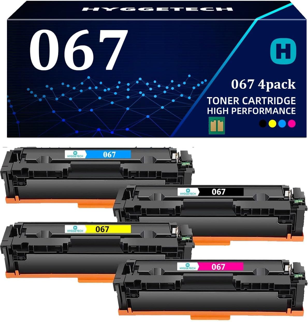 ASEKER 067H 067 H Toner Cartouche 4 Couleurs Compatible pour Canon i ...