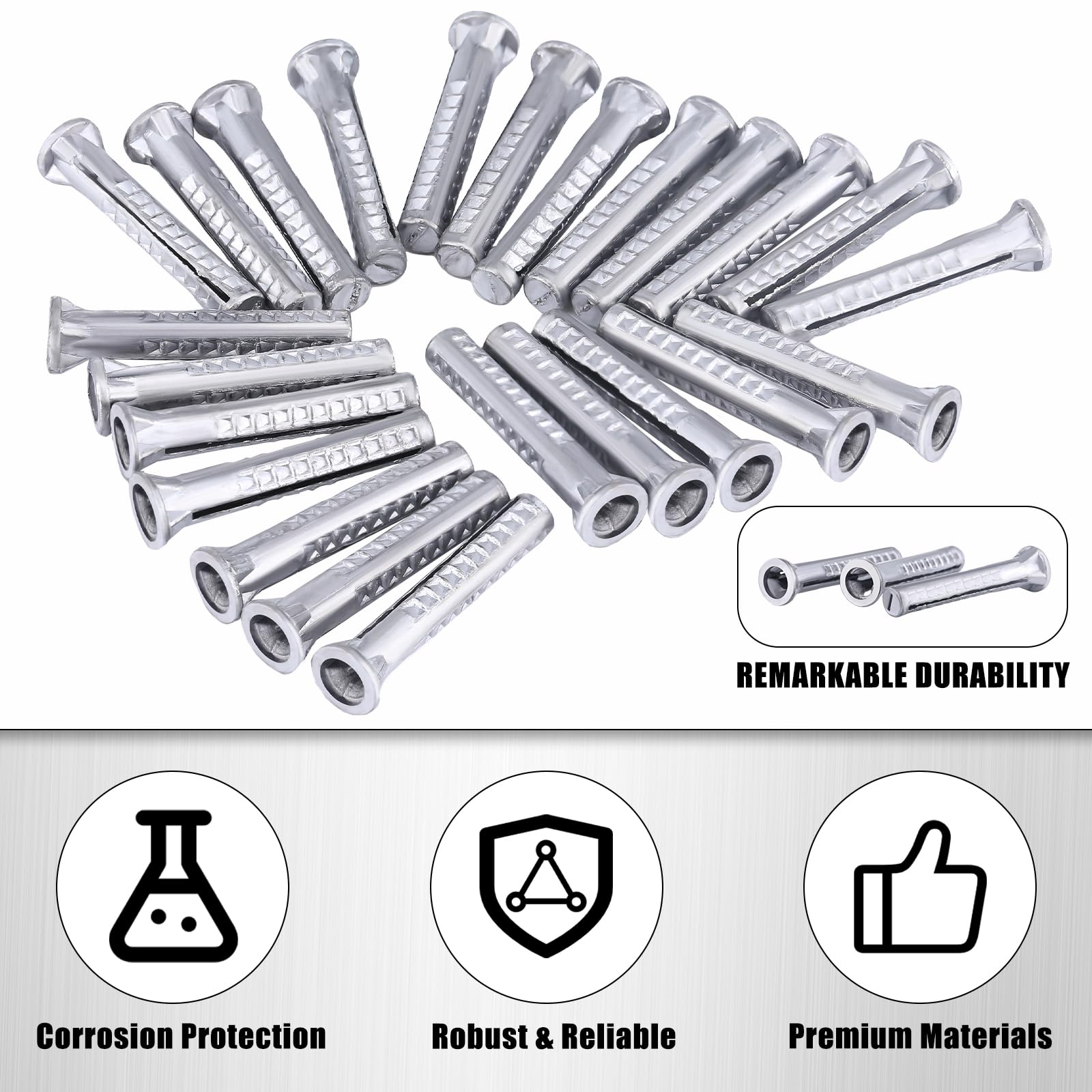 Snapklik.com : Yaocom 100 Pcs Lead Wood Anchors For Screws Bulk 6-8 X 1 ...