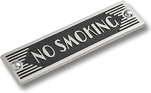 The Metal Foundry No Smoking Metal Door Sign. Art Deco Style Home Décor ...