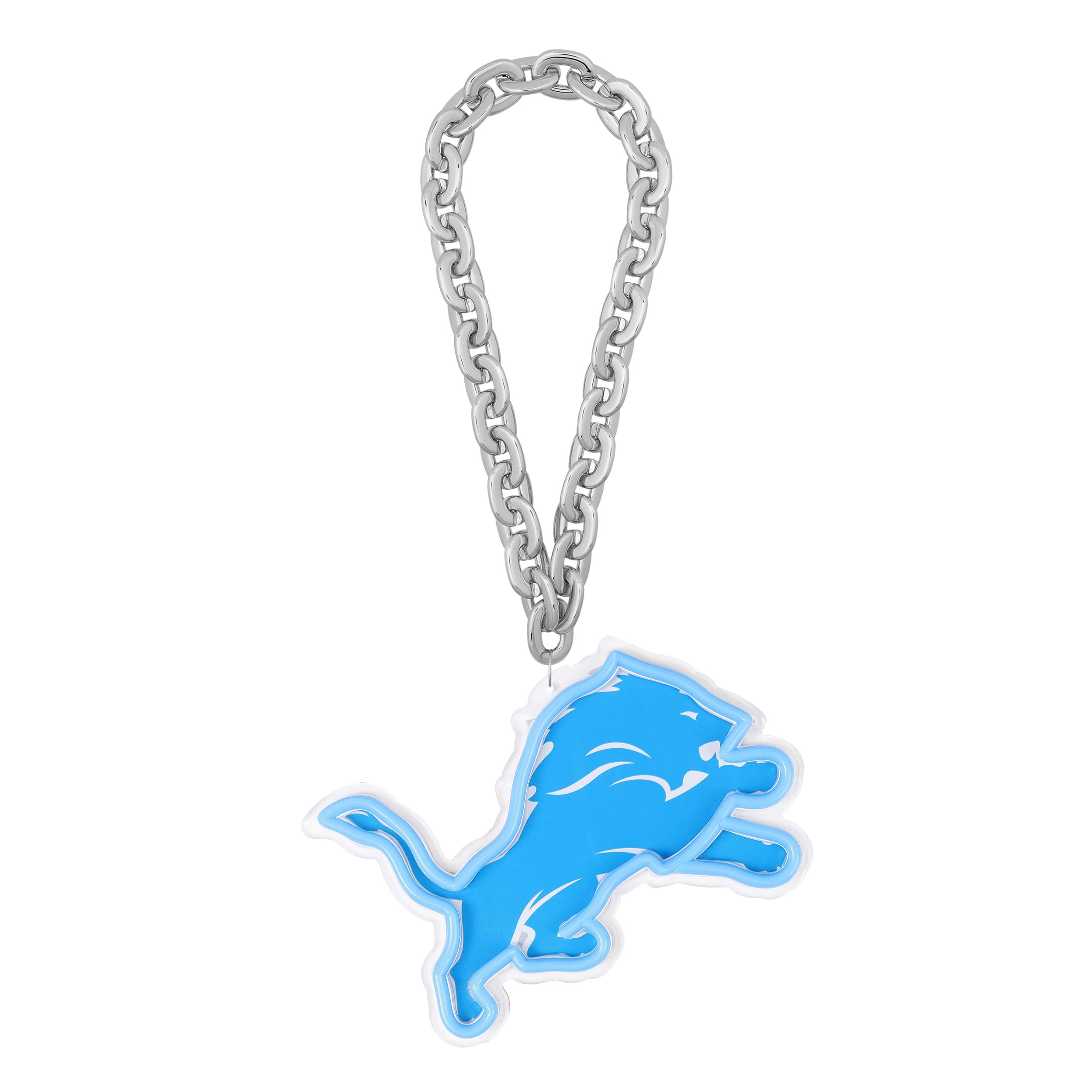 Snapklik.com : Detroit Lions NFL Big Logo Neon Light Up Chain