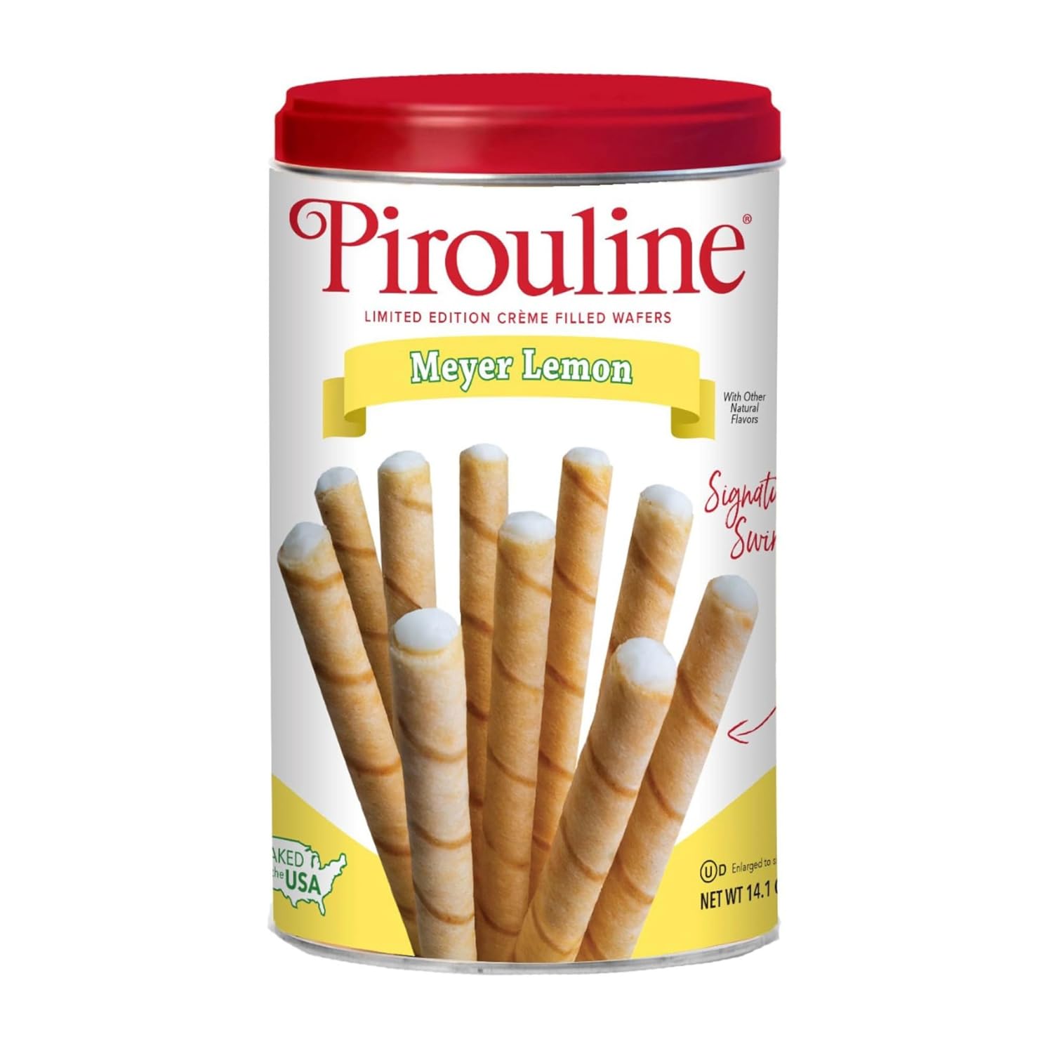 Amazon.com : Pirouline Creme Filled Wafers Cookies - Meyer Lemon ...