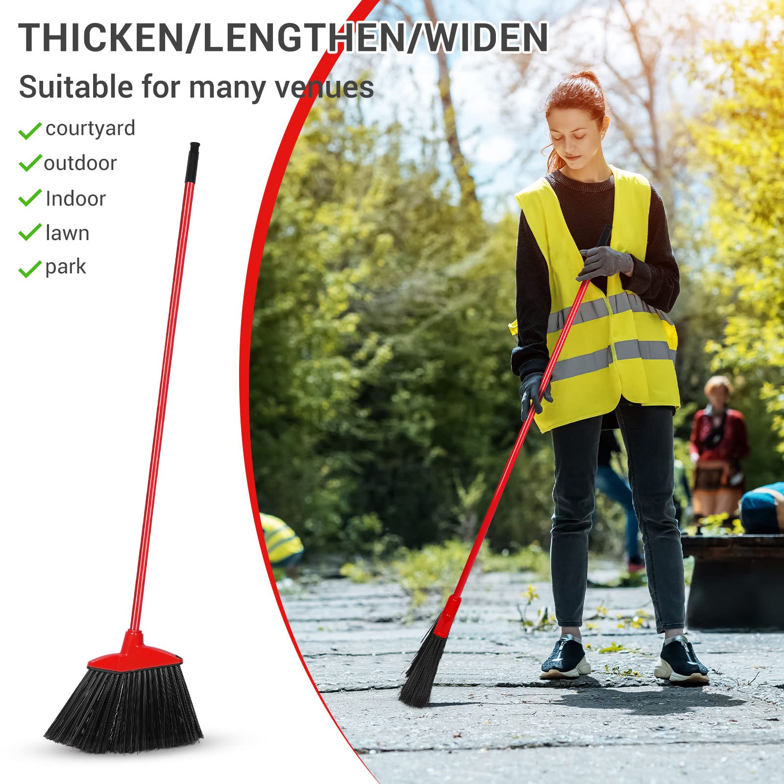 12 Pack Angle Broom Bulk Commercial Broom Household Heavy Duty Broom ...
