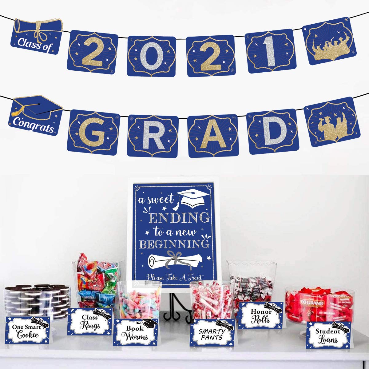 KMUYSL 2021 Graduation Decorations - Hanging Graduation Banner for ...