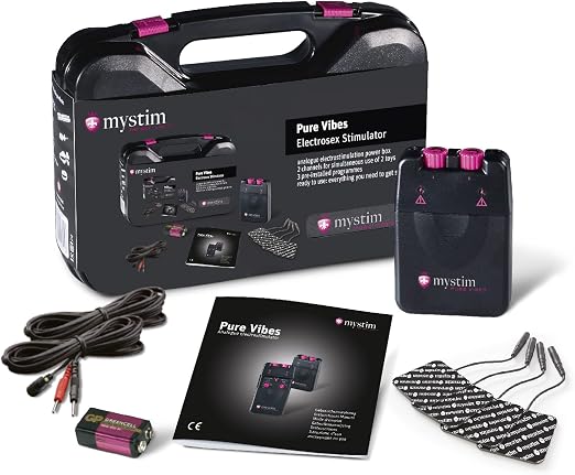 Mystim Pure Vibes Analogue E-Stim Power Unit with Electrodes : Amazon ...