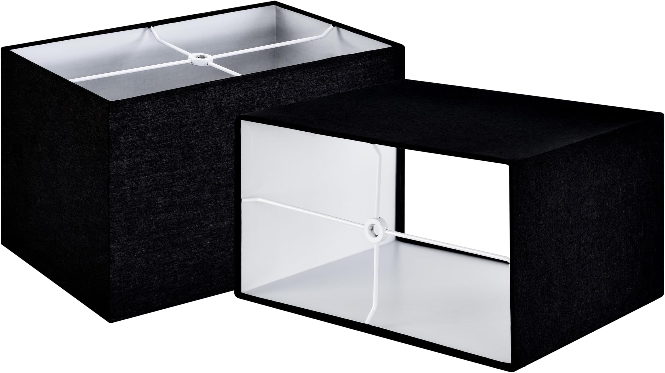 Royal Designs, Inc. Rectangle Hardback Lamp Shade, HB-613-16BLK, Black ...