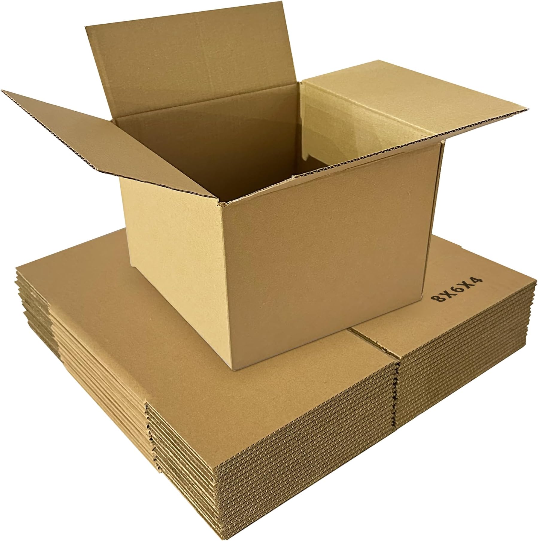 KAPCO 25 Small Cardboard Boxes (8 x 6 x 4”) Strong Single Wall ...