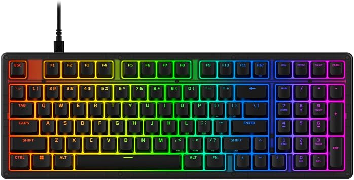 Amazon.com: HyperX Eve 1800 – Gaming Keyboard, 1800 Form Factor,10 Zone ...