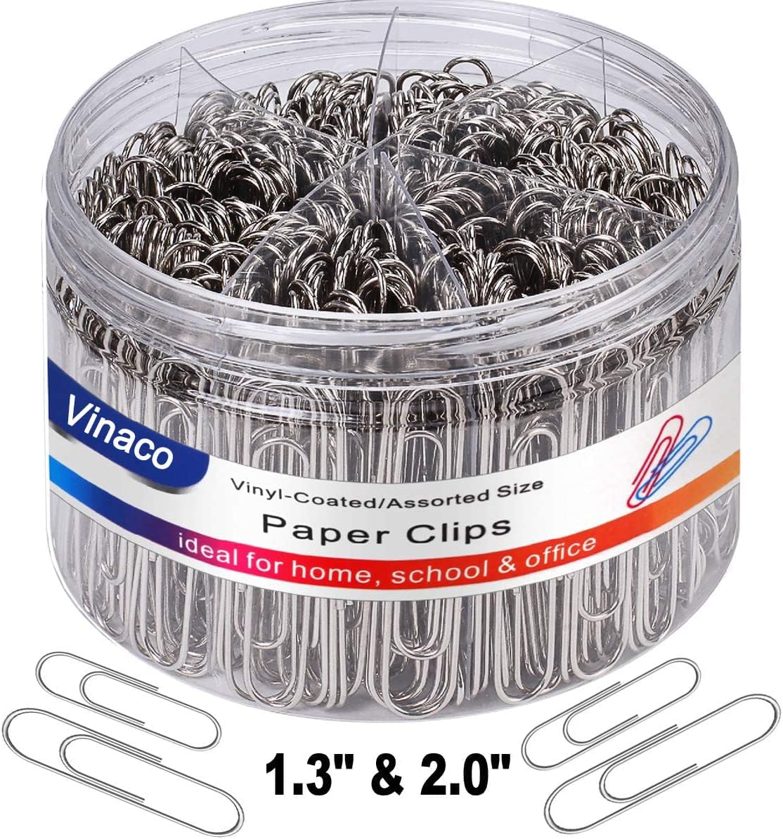 Amazon.com : Elisel Paper Clips, 200pcs Medium Size (1.3 inch) Colored ...