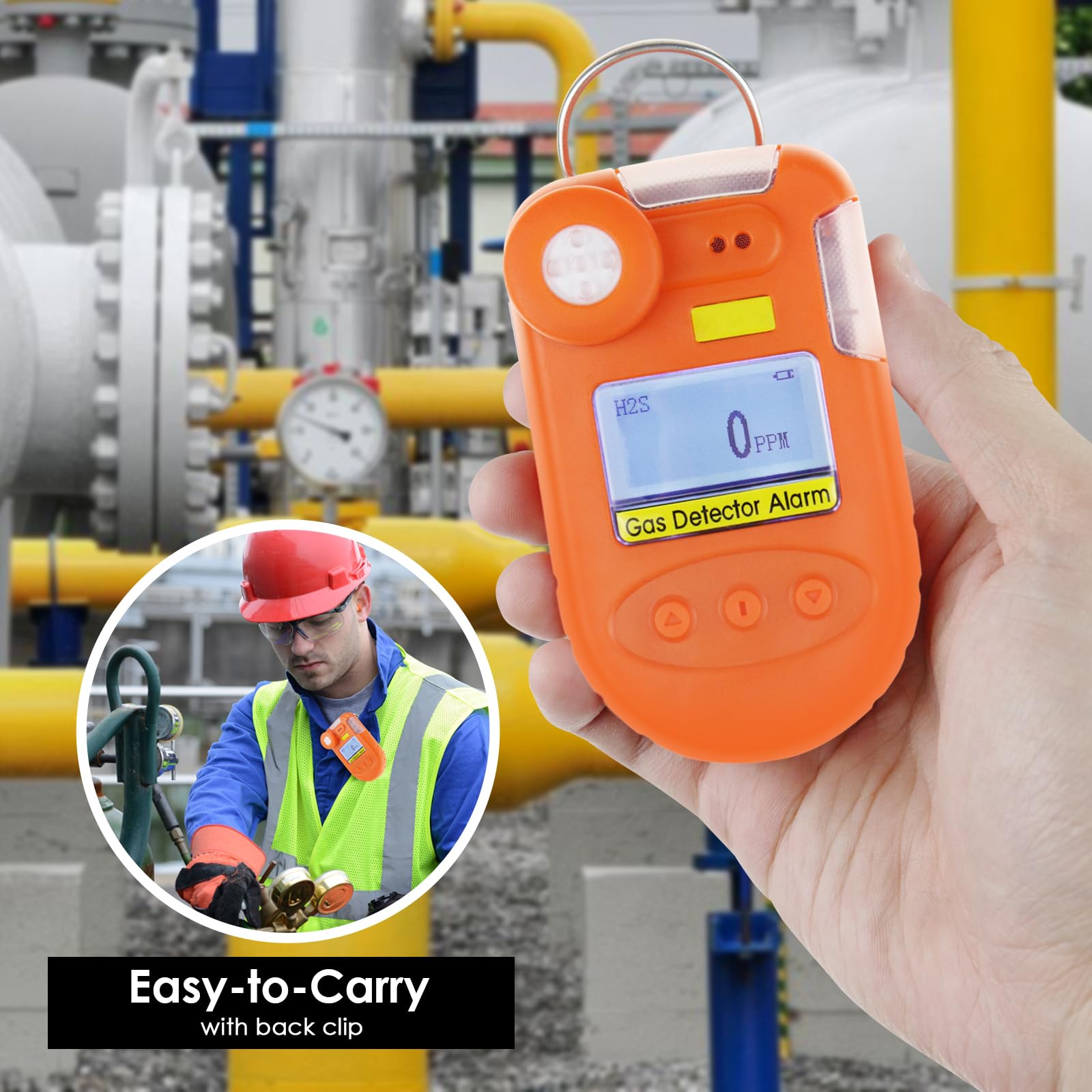 Snapklik.com : H2S Monitor, High Precision MCU Control H2S Gas Detector ...